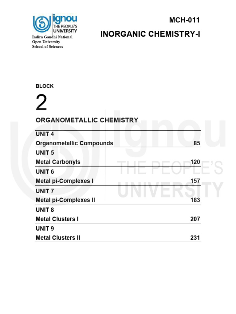 Block 2 Clusters | PDF | Organometallic Chemistry | Chemical Compounds