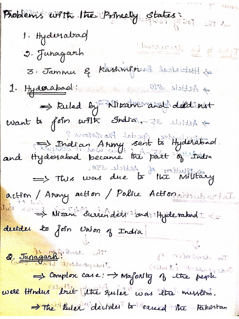 Problems With Princely States During Partition | PDF