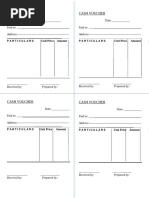 Cash Voucher Template and Example | PDF