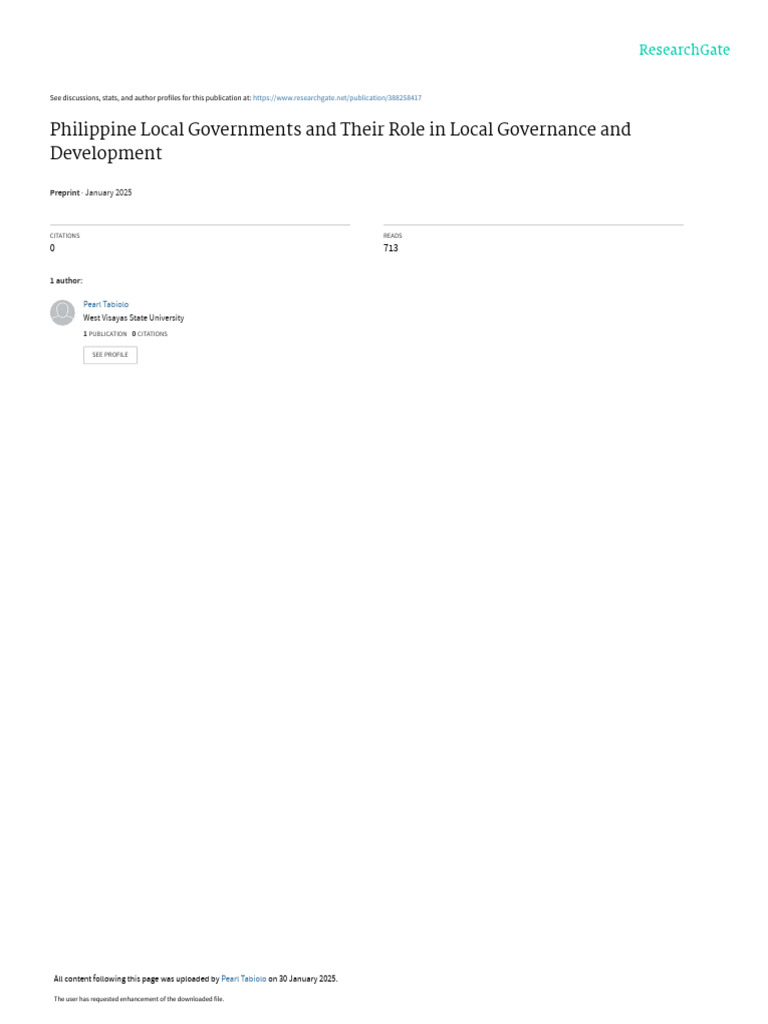 Philippine LGUs: Governance and Development | PDF | Governance ...