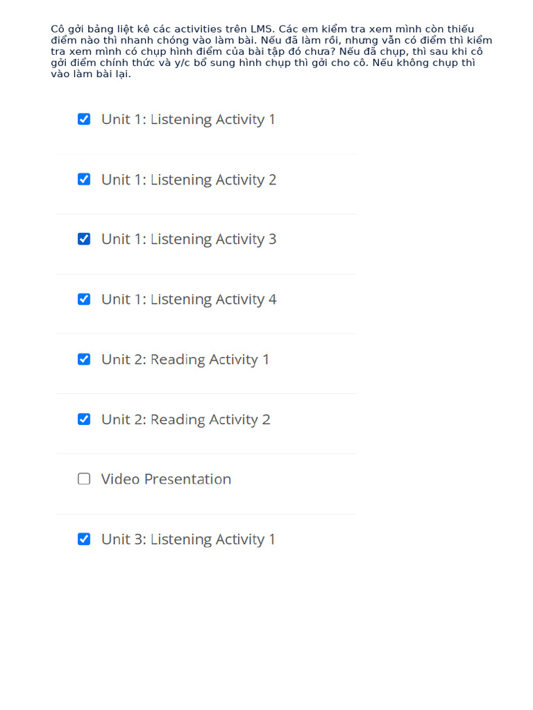 Activities LMS - COB1 | PDF