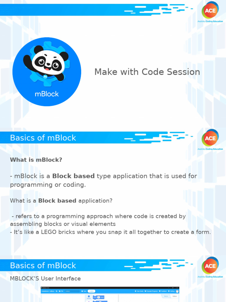 mBlock - BASICS. (1) | PDF