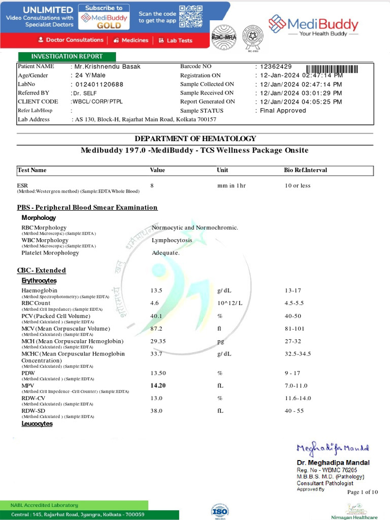 Hematology and Biochemistry Lab Report | PDF | Glycated Hemoglobin ...