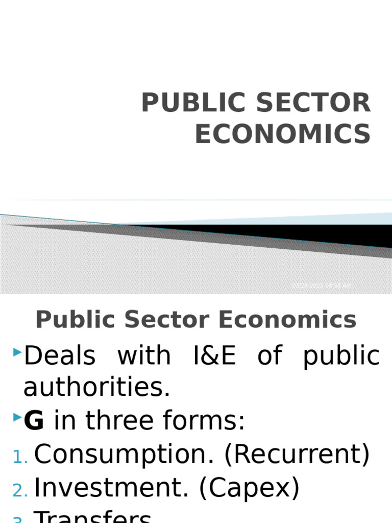 Public Sector Economics Overview | PDF | Taxes | Economics