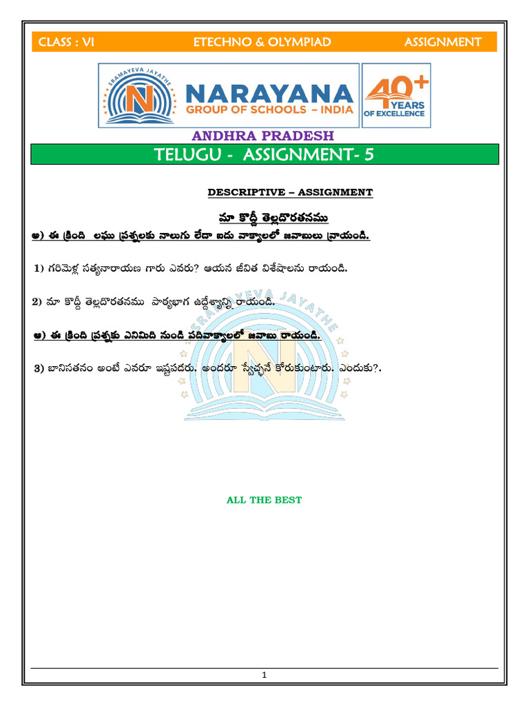 Ap - Vi - SSC - Assignment - 5 QP | PDF