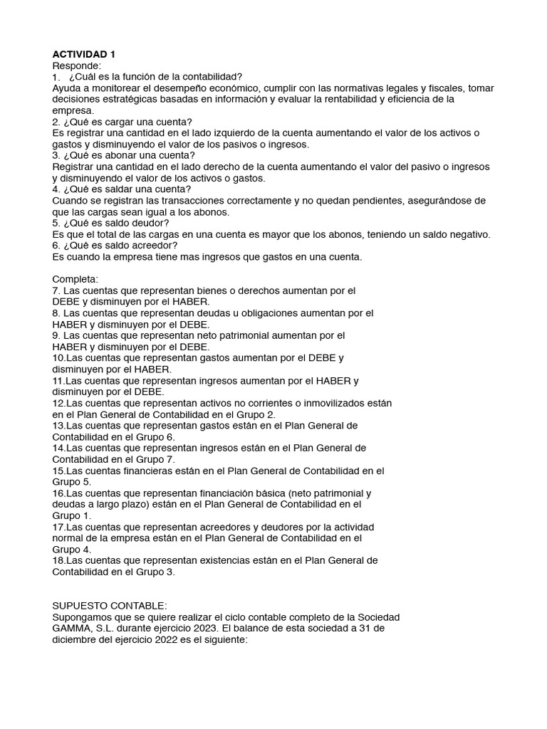 Tarea 1 GII | PDF | Contabilidad | Economias