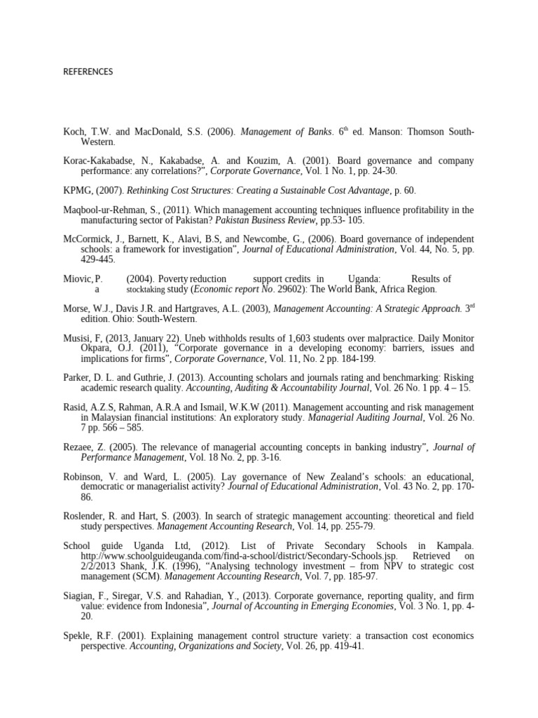 References Costing Structure | PDF | Management Accounting | Business