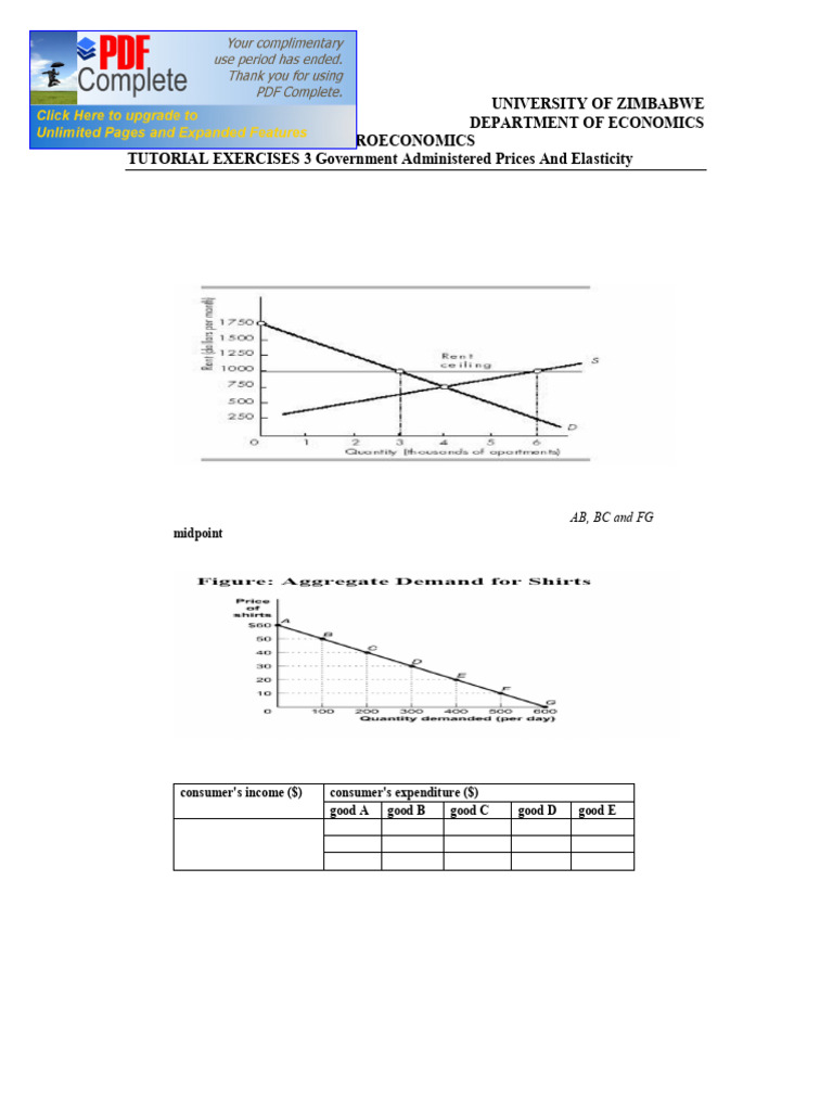 Econ104 Tutorial Sheet 3 2019 | PDF