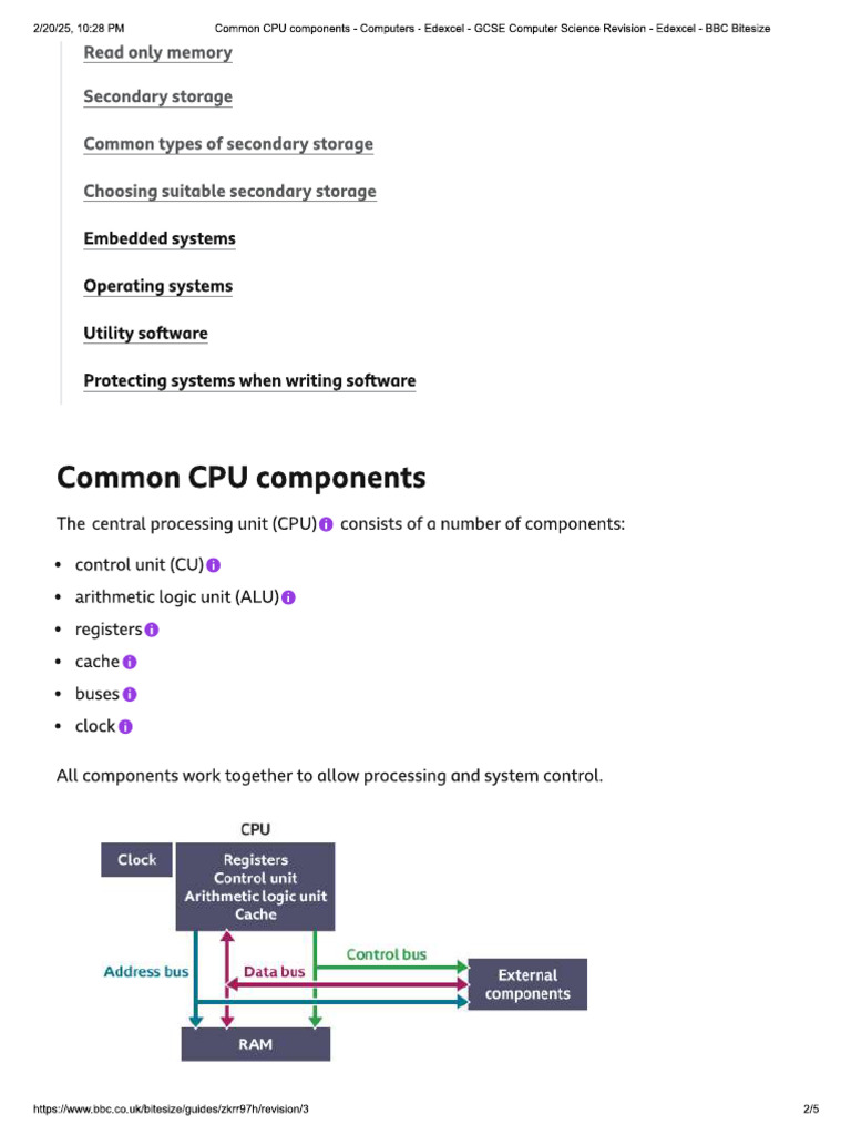 Common CPU components | PDF