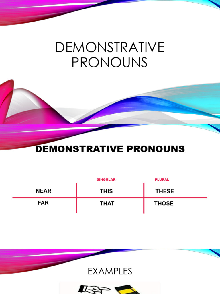 Overview of Demonstrative Pronouns | PDF