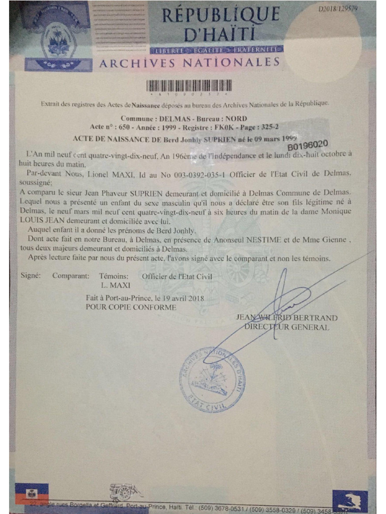 Extrait d’archives | PDF