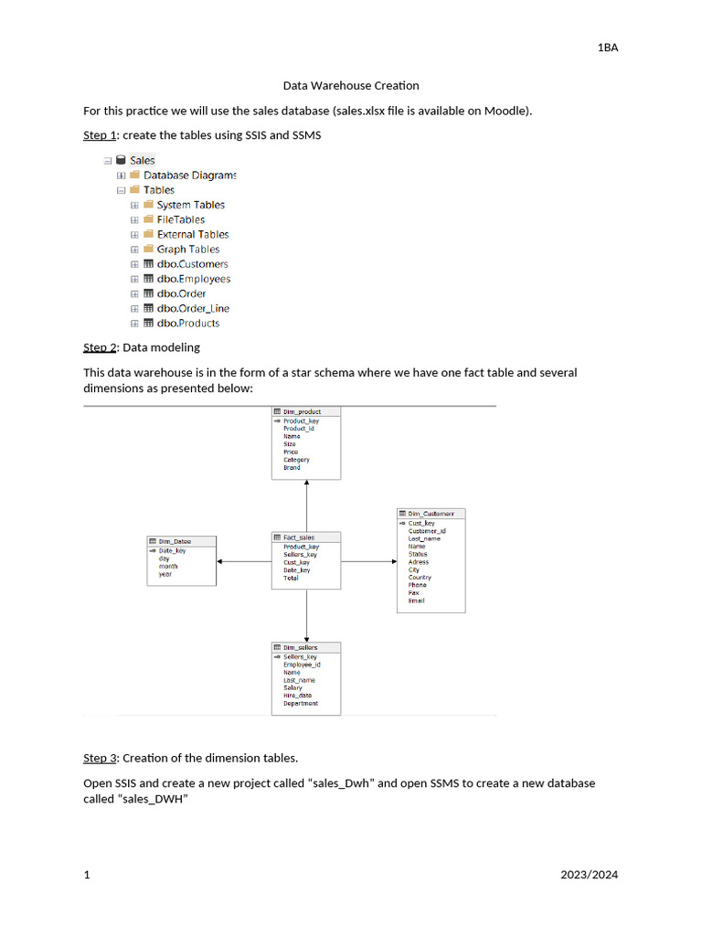 Data Warehouse Creation 1 | PDF | Data Warehouse | Databases