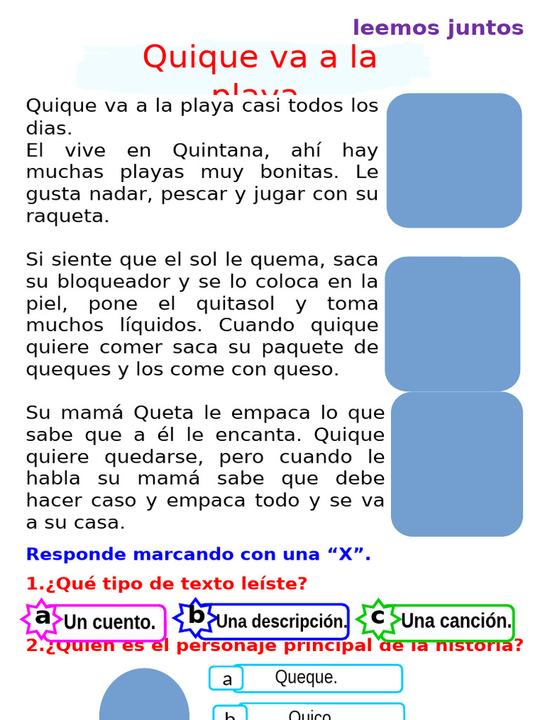 Quique Va A La Playa | PDF