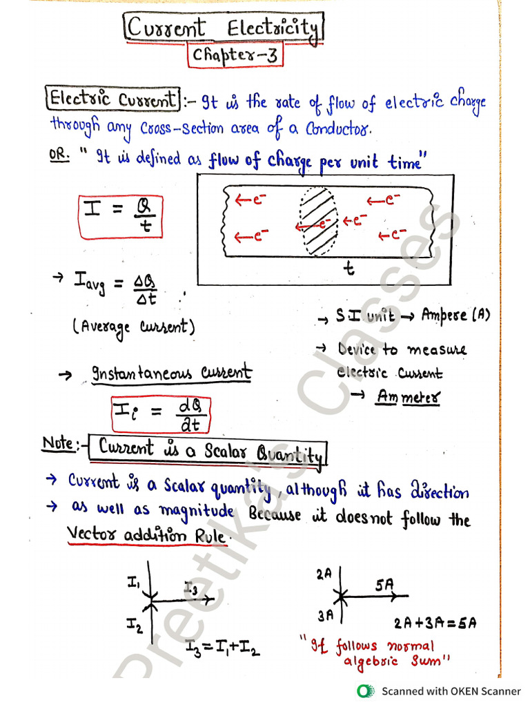 Current Electricity Chapter-3 | PDF