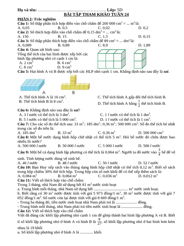 BT TUẦN 24 | PDF