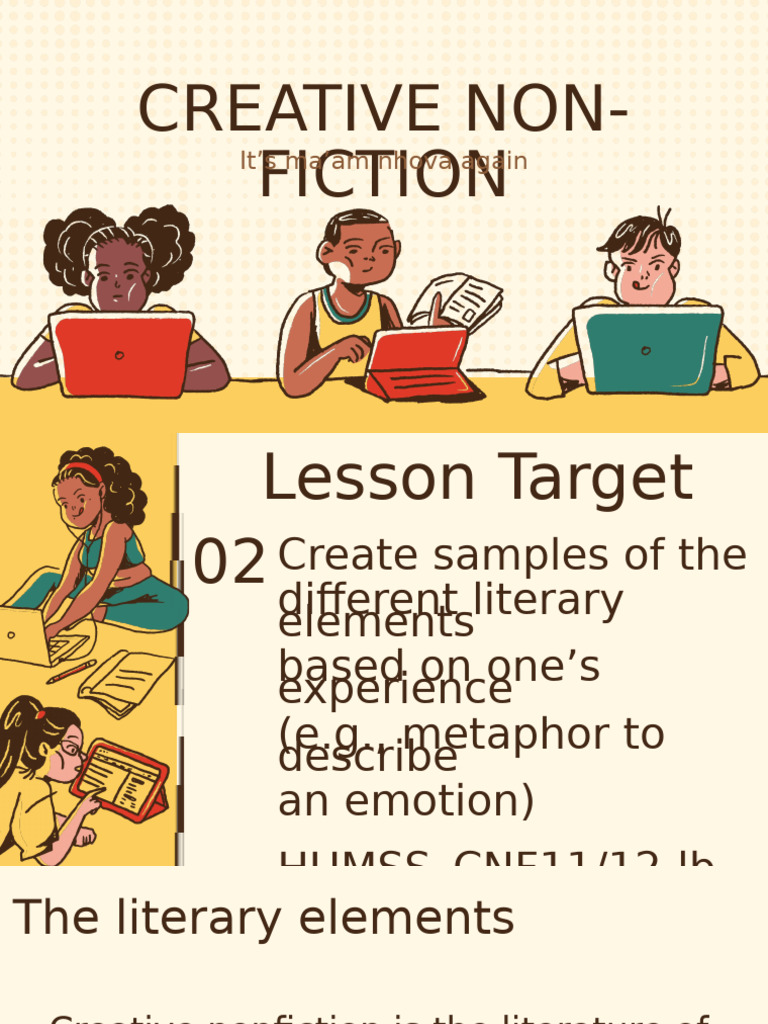 Creative Nonfiction Literary Elements Guide | PDF