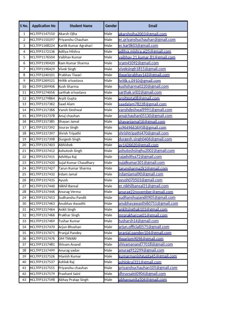 HCL - Interview Male Student | PDF | Oracle Corporation | Computer Programming