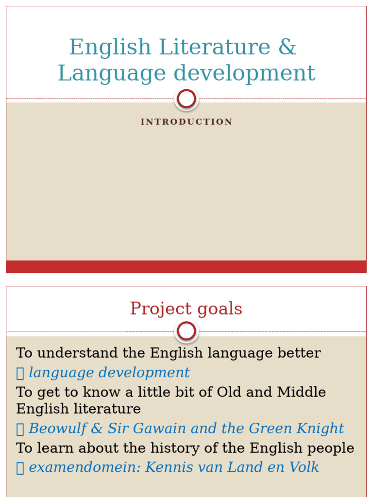English Language and Literature Development | PDF | King Arthur ...