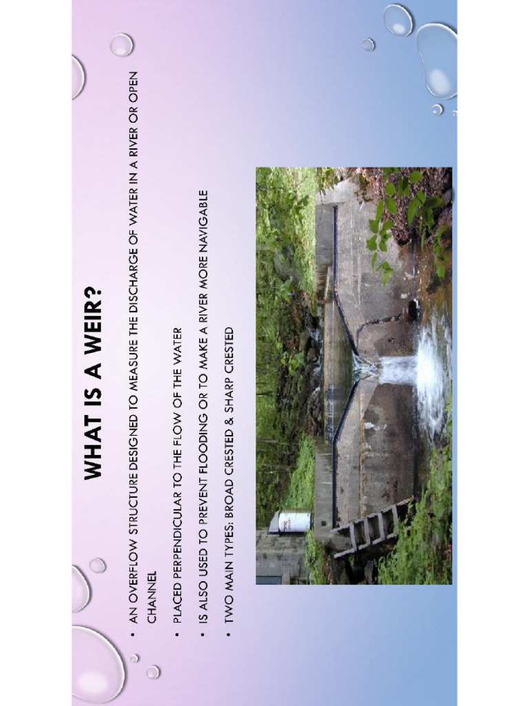 Weirs and drop structures | PDF