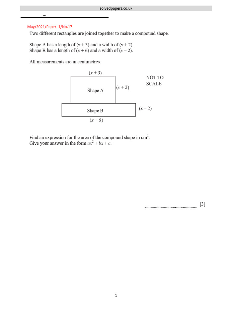 Quadratics Math Checkpoint Papers 2022-2017 | PDF