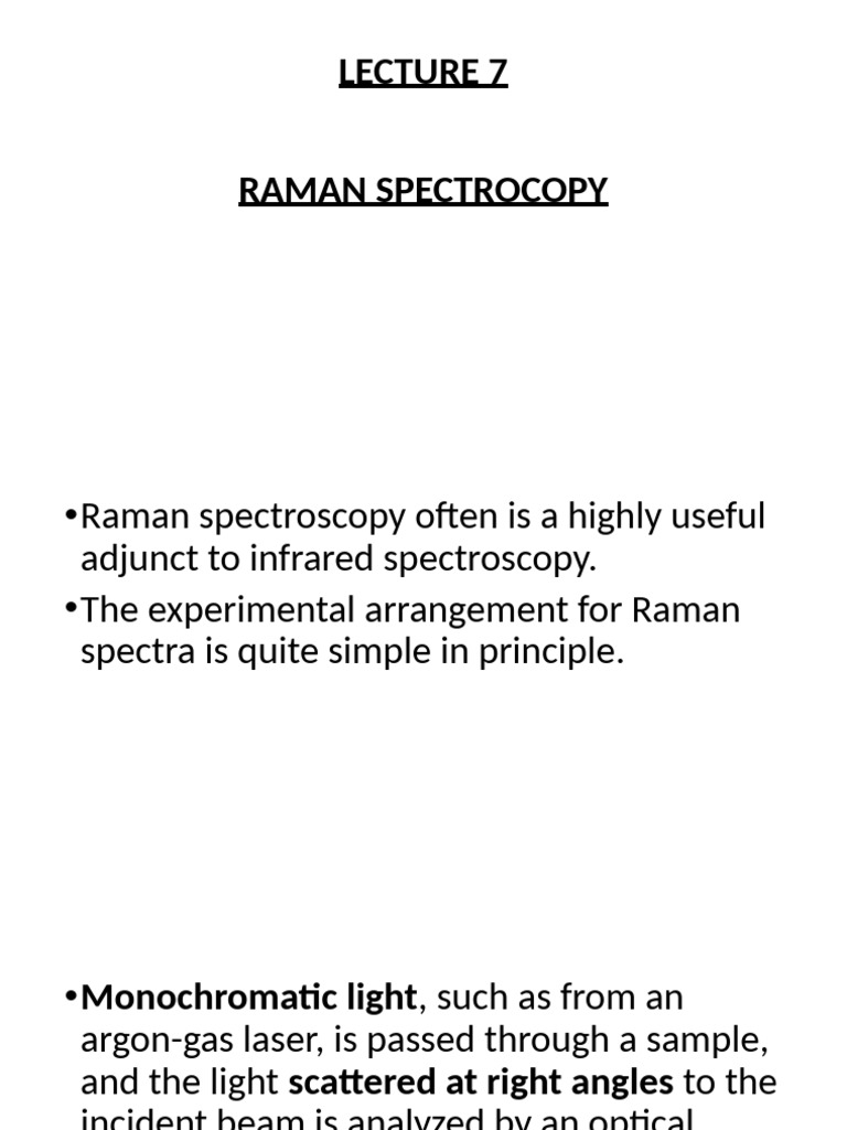 Overview of Raman Spectroscopy | PDF | Raman Spectroscopy | Spectroscopy