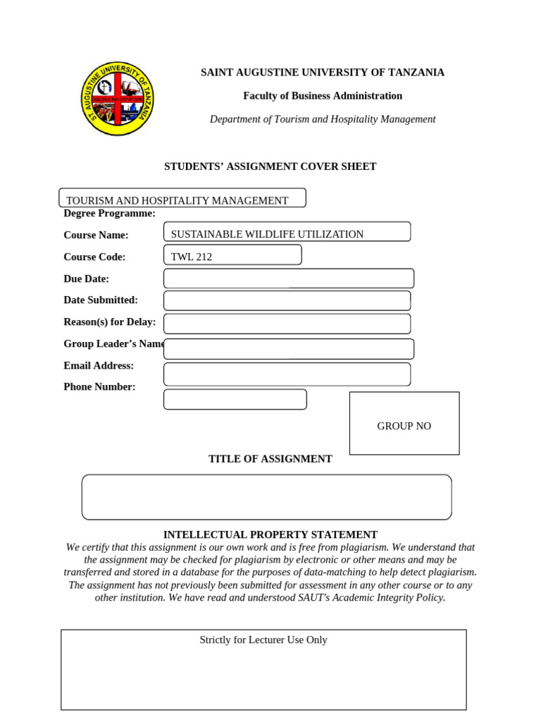 Sustainable Wildlife Utilization Assignment | PDF