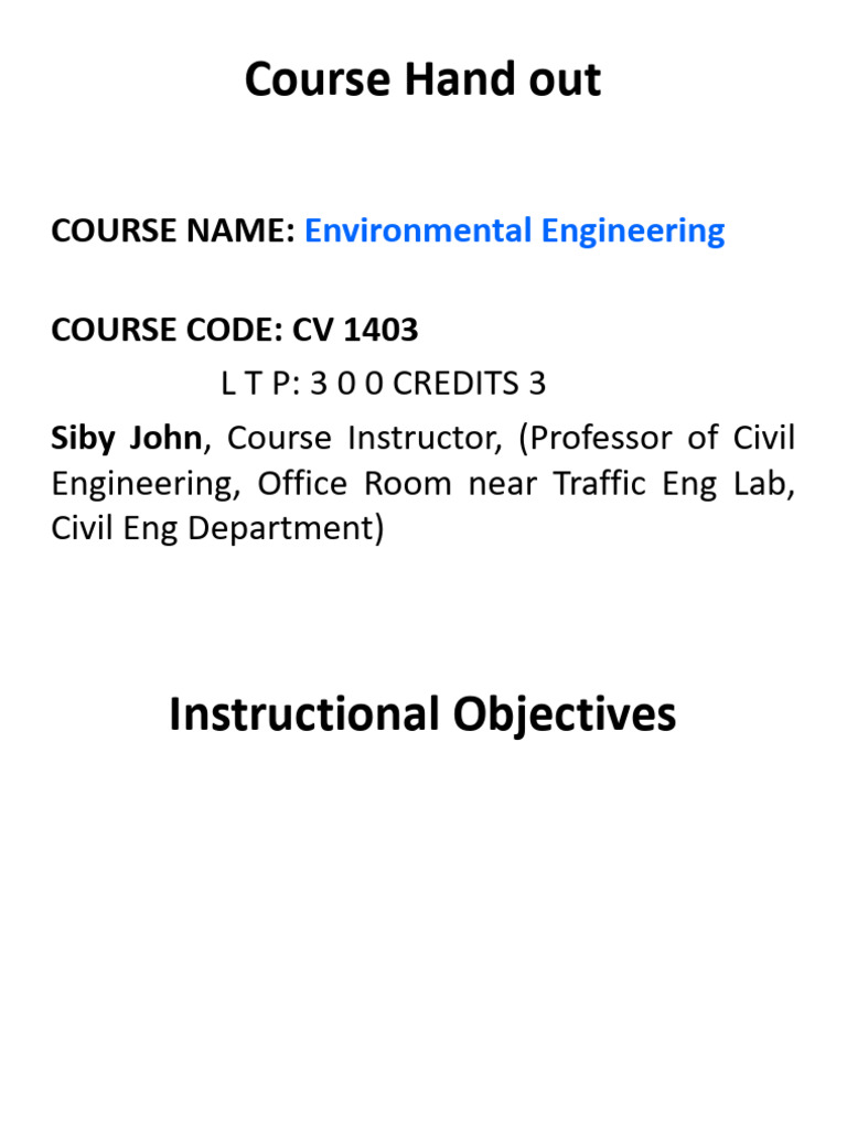 Lecture 1 and 2 Introduction | PDF | Environmental Engineering | Sewerage