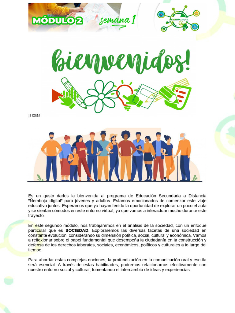 Ñemboja Digital MODULO 2 - Semana 1 | PDF | Sociedad | Mediación