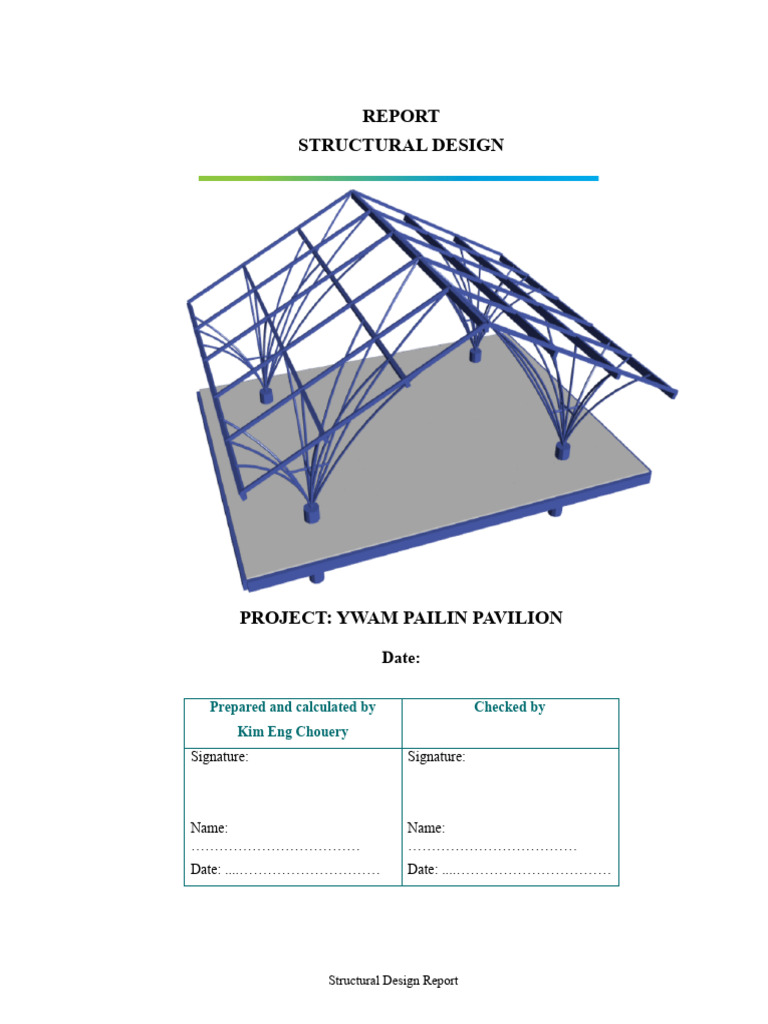 YWAM Pailin Pavilion Structural Report | PDF | Strength Of Materials ...