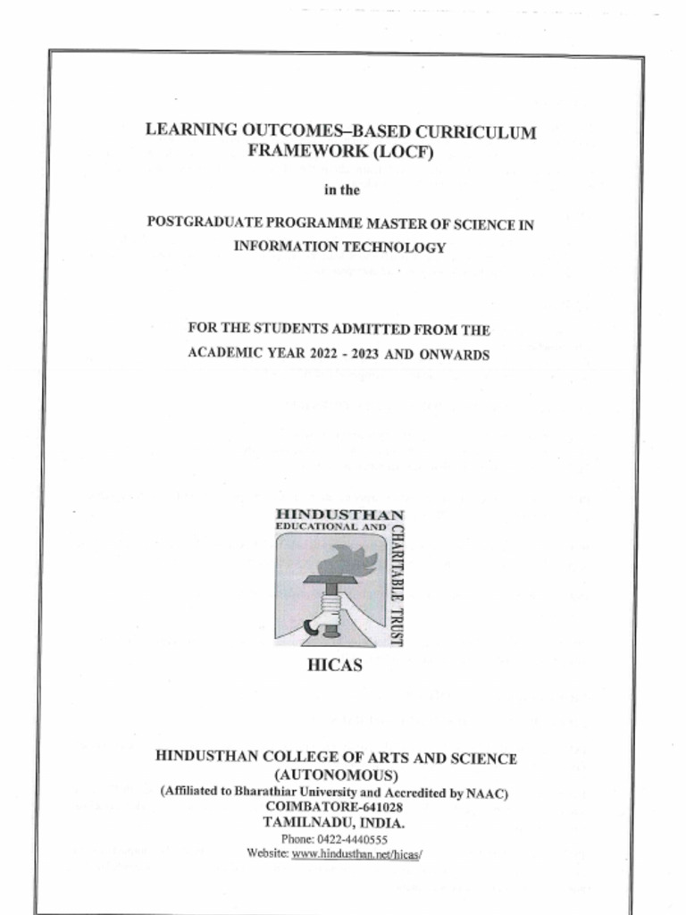 Syllabus MSC IT 2022 2023 | PDF