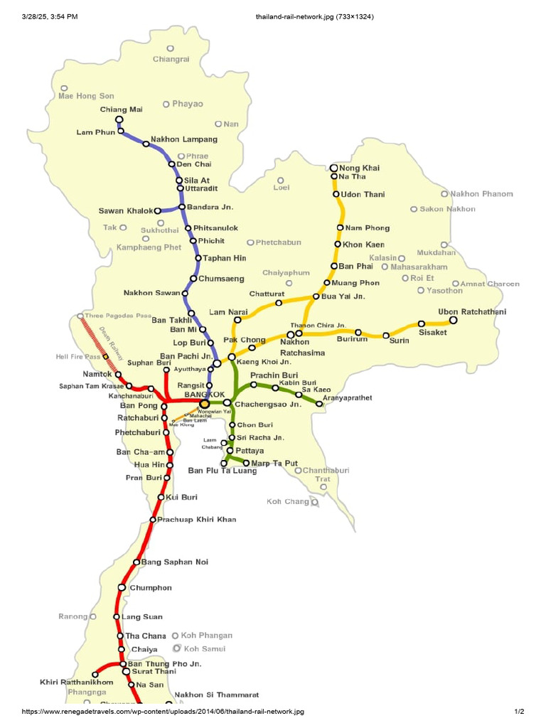 Thailand Rail Network | PDF