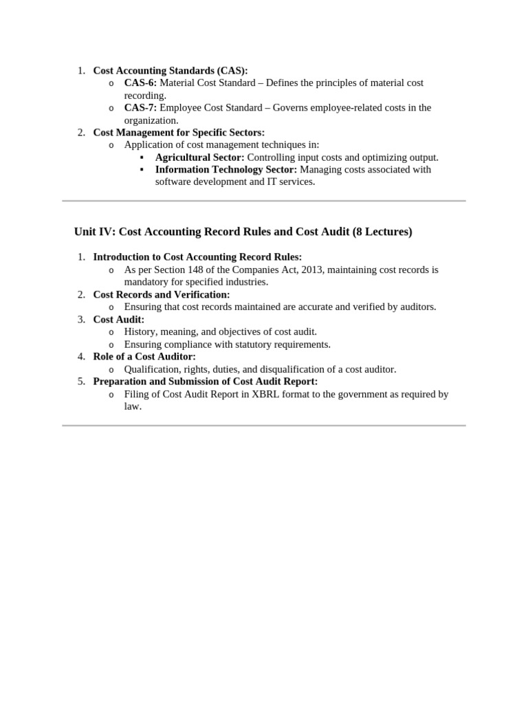 Cost Accounting Standards Pdf
