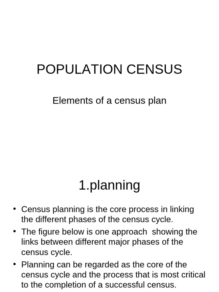 Elements of A Census Plan | PDF | Census | Budget
