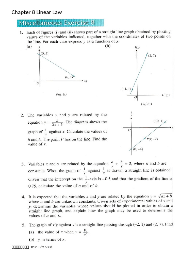 Chapter 8 Linear Law-A | PDF