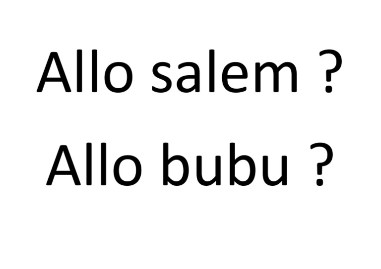 Allo Salem | PDF