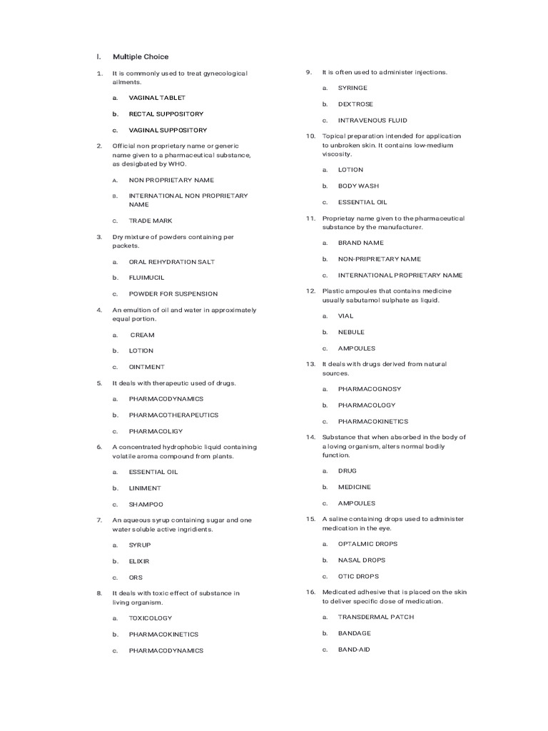 QUIZ_2 | PDF | Topical Medication | Pharmacology