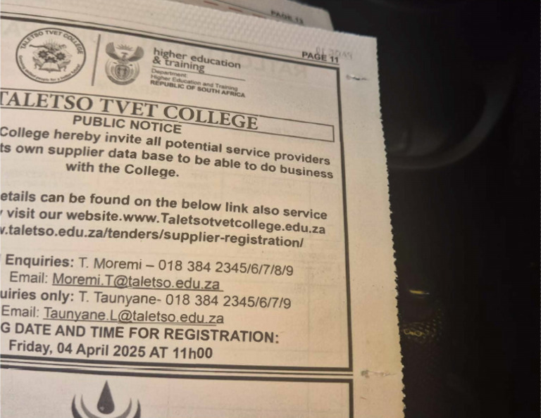 Taletso Supplier Registration | PDF