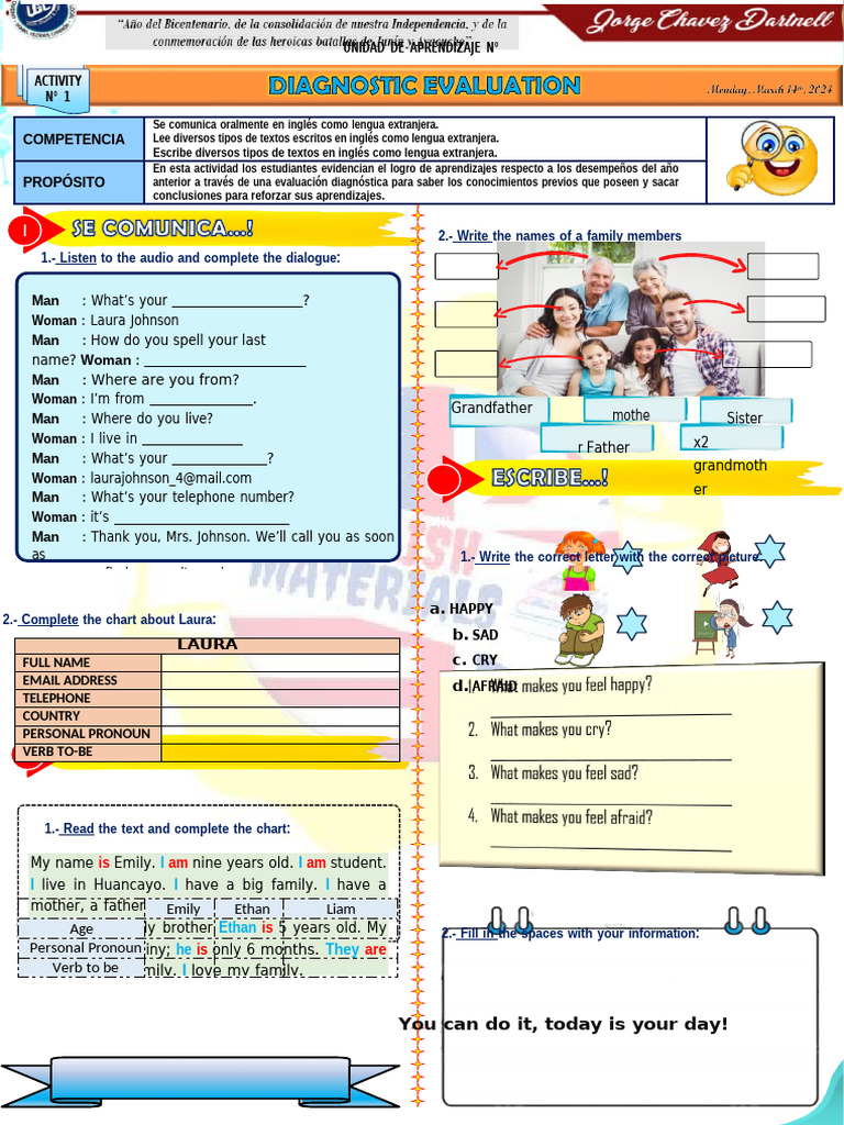 English Language Diagnostic Assessment | PDF | Linguistic Morphology ...