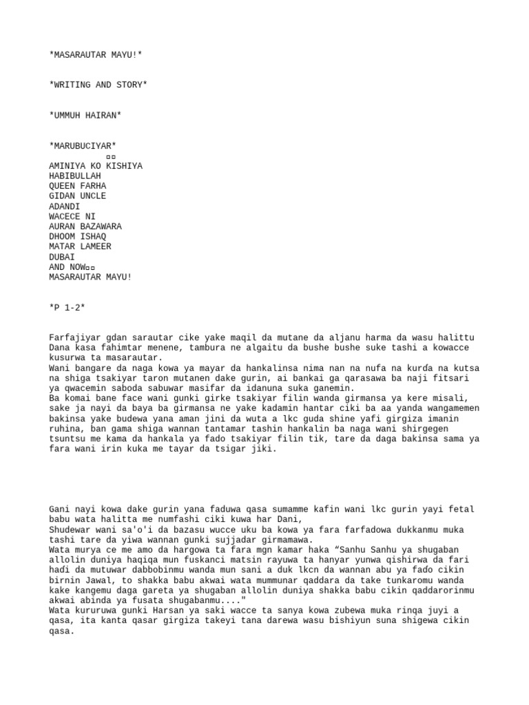 Masarautar Mayu Cmplt | PDF