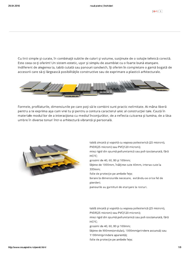 Panouri Sandwich | PDF