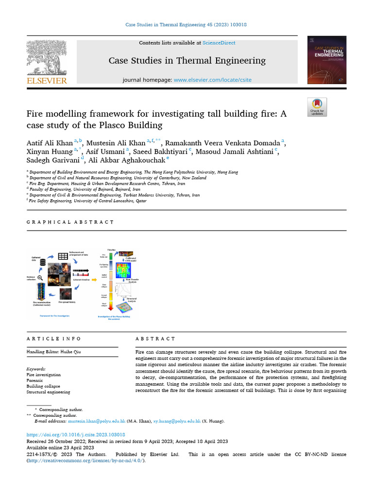 Fire Modelling Framework For Investigating Tall Building Fire - A Case ...