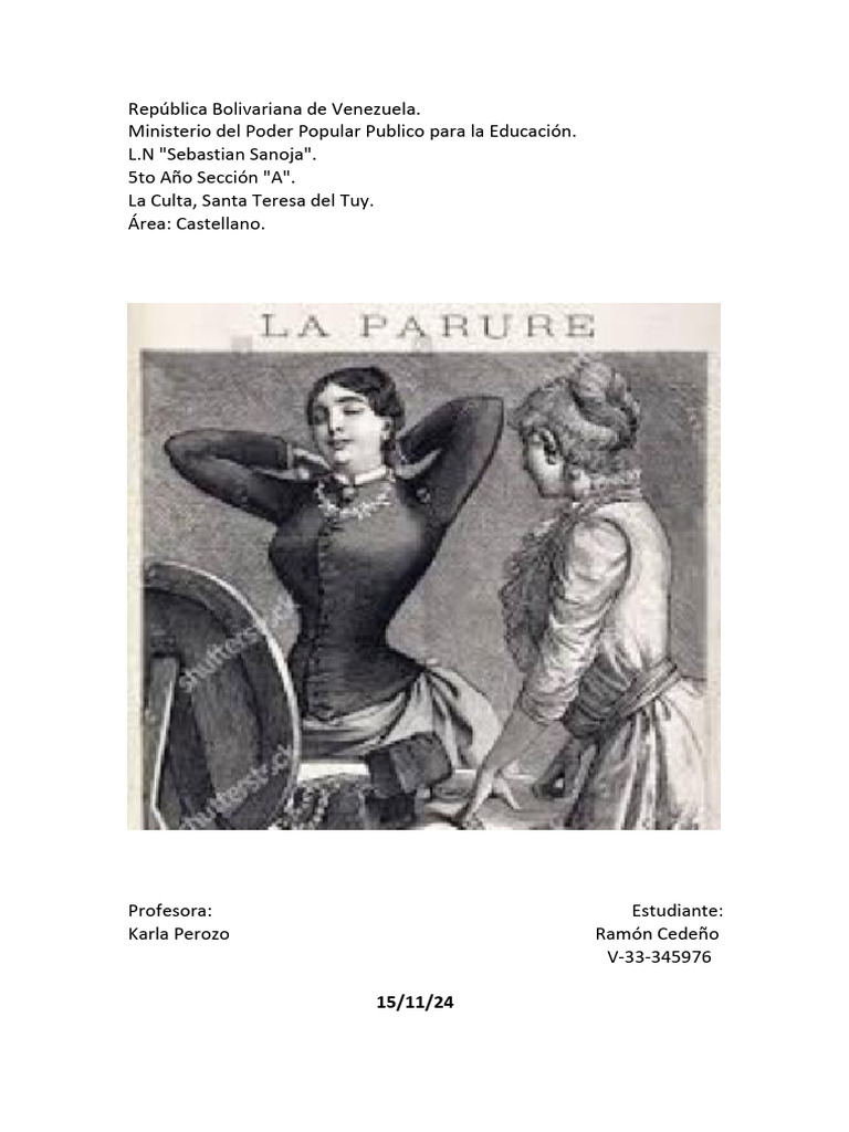 La Parure Analisis del Collar de Guy de Maupassant | PDF | Felicidad