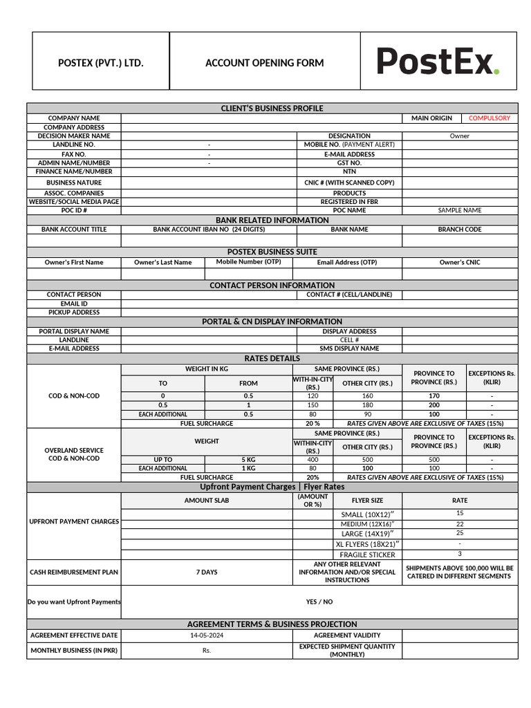 Onboarding MOU - Postex Tele 2 | PDF