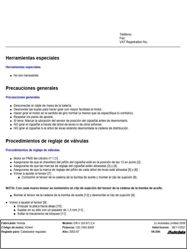 CR-V-2.4-K24A1 Motor Honda | PDF | Ingeniería mecánica | Máquinas