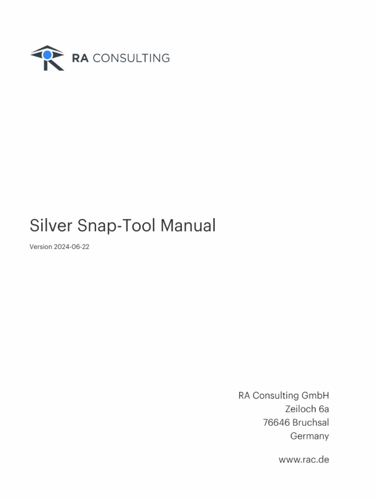 Silver Snap Tool Manual | PDF | Transport Layer Security | Computing