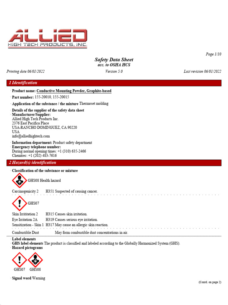 Conductive_Mounting_Powder,_Graphite-based1(US) | PDF | Working ...