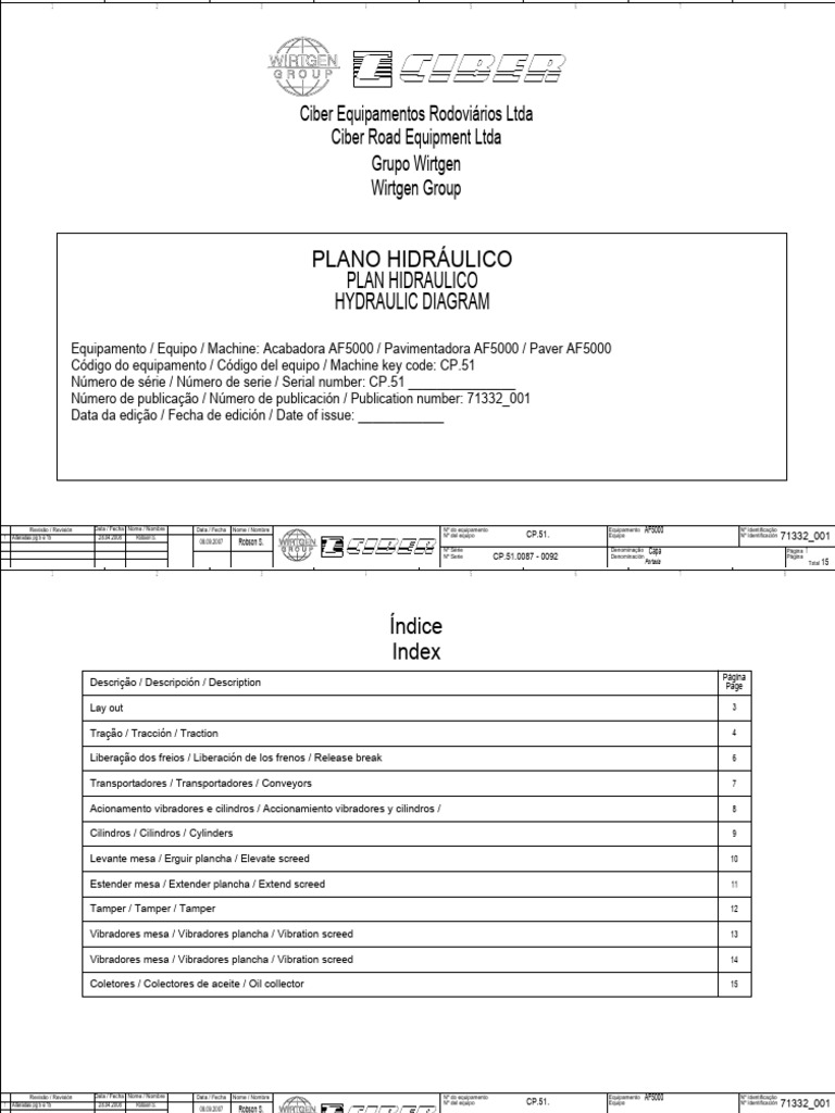 Plano Hidráulico Plan Hidraulico Hydraulic Diagram | PDF
