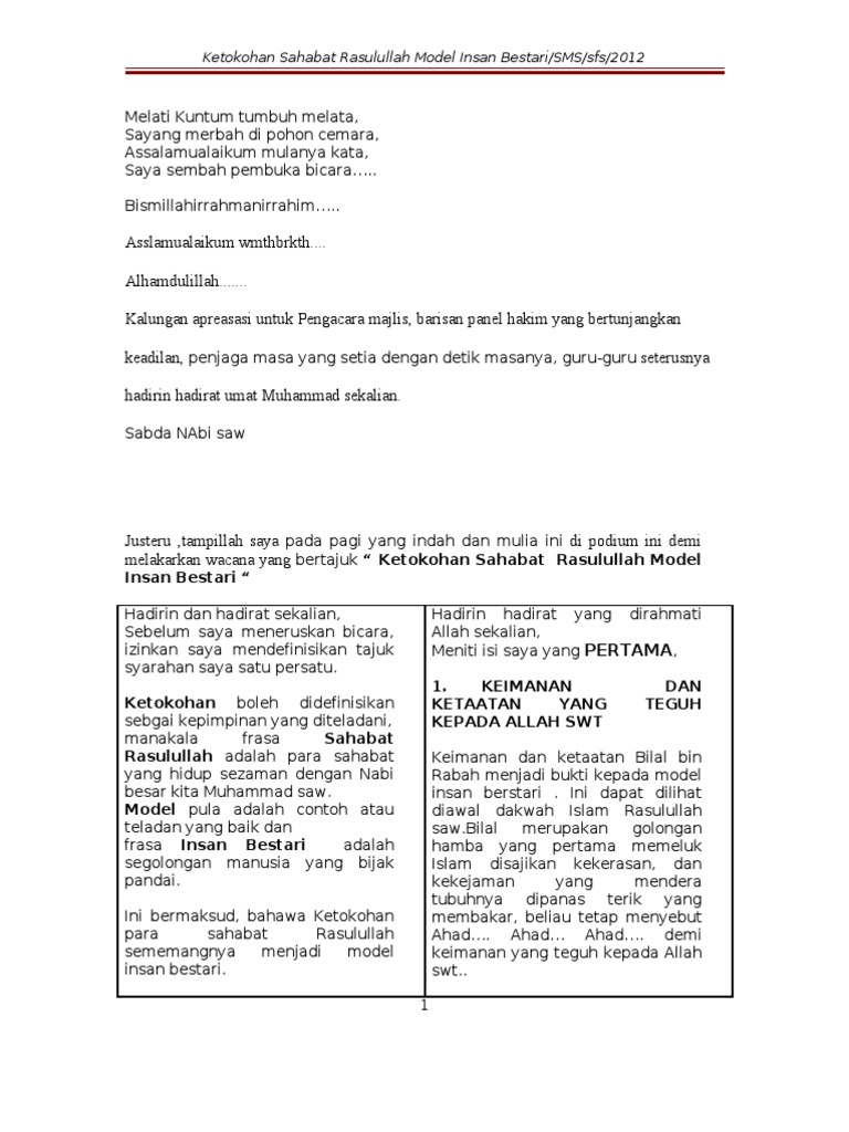 Ketokohan Sahabat Rasulullah | PDF | Filsafat | Agama & Spiritualitas