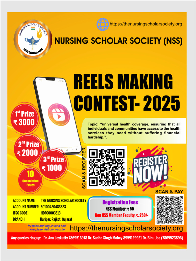 Nursing Scholar Society (NSS) : Reels Making CONTEST-2025 | PDF