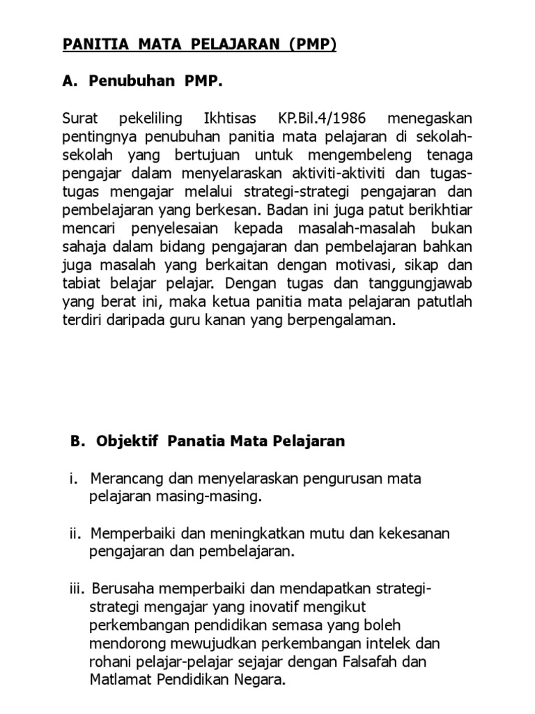 Pengurusan Panitia | PDF